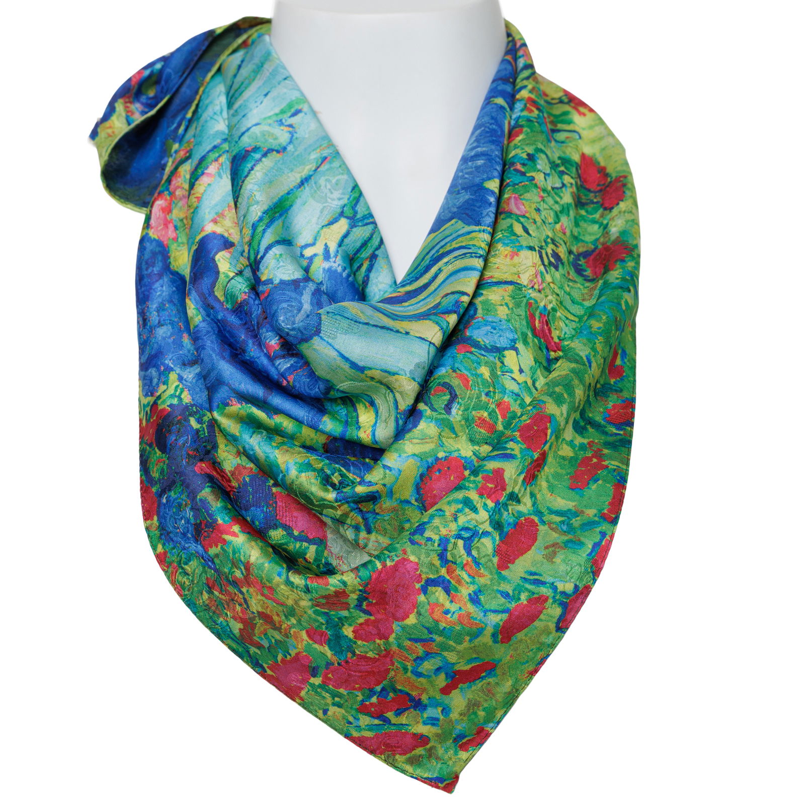 Colectie noua | Esarfa premium din matase cu dubla fata, imprimeu cu ...