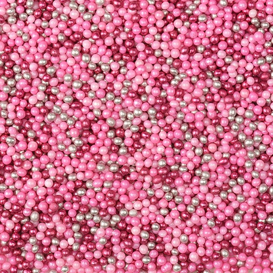 Perle Zahar Argintiu si Roz Metalizat 100 g
